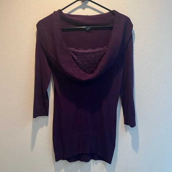 Alfani | Sweaters | Alfani Lace Cowl Neck Sweater | Poshmark